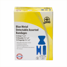 Blue Metal Detectable Assorted Bandages, 36/Box - Bandages, First-Aid ...