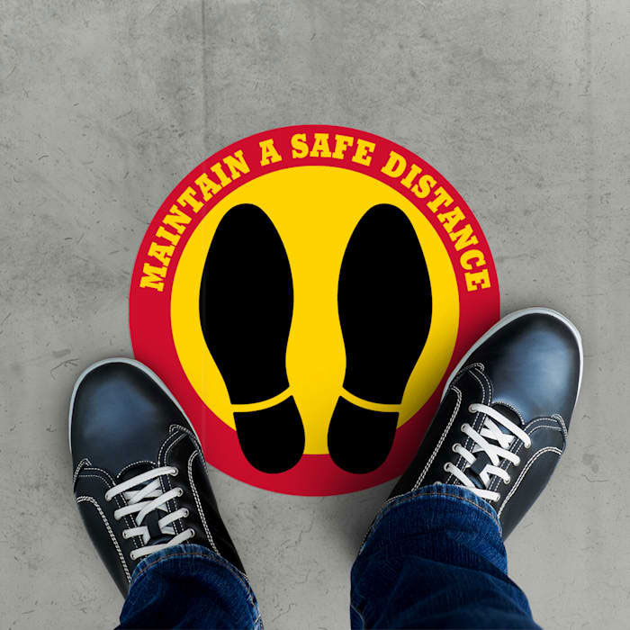 Social Distancing Floor Decals Keep Your Customers Safe Circle Decal